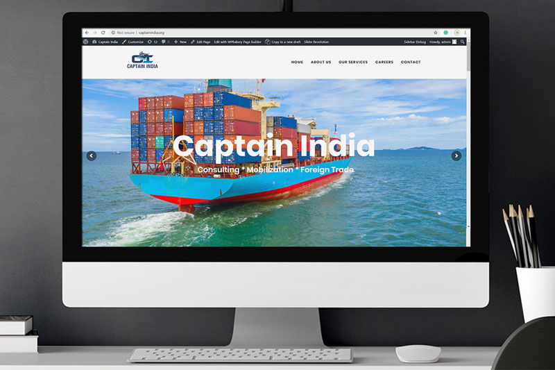 Captain India Website Design - Shadelic Design House